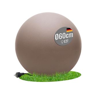 8 Seasons design LED Kugelleuchte 60 cm, Shining Globe (taupe), E27, Leuchtmittel warmwei&szlig; - wetterfest - gro&szlig;e Kugellampe f&uuml;r au&szlig;en (Garten, Terrasse, Balkon) 
