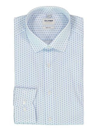 Olymp Herren Hemd blau gemustert