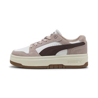 Puma Sneakers basses en su&egrave;de Rebound Femme pour Femme, Chaussures, Beige, 35.5