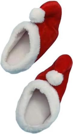 BESPORTBLE Chaussures Int&eacute;rieur Chaudes et Confortables au Design du P&egrave;re No&euml;l comme Pantoufles de No&euml;l pour Maison