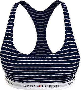 Tommy Hilfiger Bralette Print UW0UW04548 Soutiens-Gorge, Opaque, Bleu (Argyle Stripe Desert Sky), M Femme