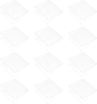 Artibetter 12 St&uuml;ck 12 teiliges Transparentes CD DVD Aufbewahrungsset Ultrad&uuml;nn mit Schutzfolie Portable Aufbewahrungsbox f&uuml;r Heimkino Wei&szlig;e H&uuml;lle mit Einsteckfa