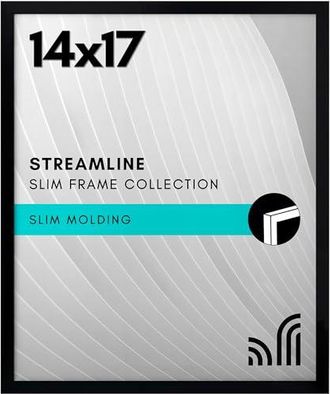 Americanflat Bilderrahmen mit poliertem Plexiglas, Streamline-Kollektion, dünner Rand, Bilderrahmen für Wanddekoration, Befestigungsmaterial im Lieferumfang enthal