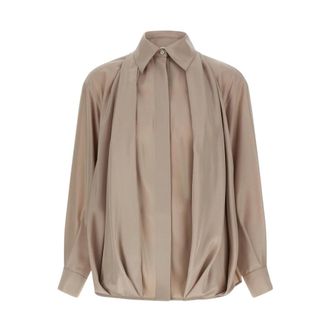 Loewe Draped Shirt - - Blouses & Shirts - Damen - Beige - M
