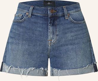 7 For All Mankind Jeansshorts Mid Roll Shorts blau