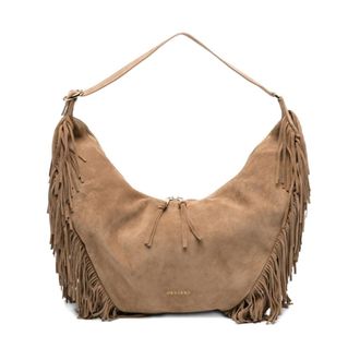 Orciani Peach Fringe Hobo Bag - - Bags - Damen - Beige - ONE SIZE