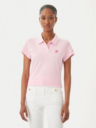 Tommy Hilfiger Poloshirt 1985 Logo WW0WW49259 Hellrosa Slim Fit