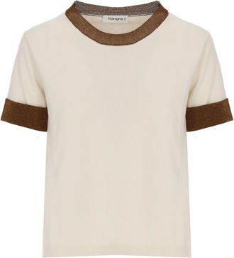 KANGRA Femme, Pulls, Blanc, Taille: 40 FR Pull ras du cou