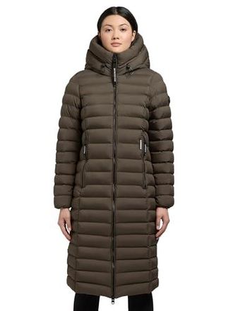 Khujo Manteau matelass&eacute; pour femme - Manteau dhiver chaud et imperm&eacute;able avec doublure int&eacute;rieure isolante et grande capuche - Tailles XS &agrave; XXL, Vert nature
