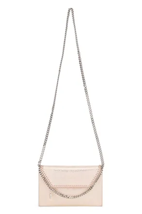 Stella McCartney Womens Shoulder Bag Falabella Shell Pink Polyester