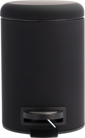 Södahl Mono Kosmetikeimer, Mülleimer fürs Bad, Höhe 25 cm, Fassungsvermögen 3 Liter, Schwarz