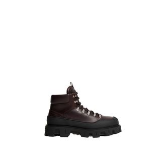 Moncler Peak Trek Leather Ankle Boots