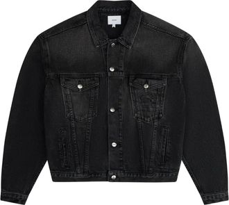 Rhude Geknöpfte Jeansjacke - Schwarz