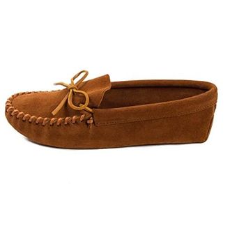 Minnetonka Mocassins en Cuir &agrave; Lacets pour Homme, Marron, 43 1/3 EU