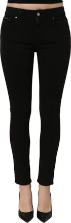 Dolce & Gabbana Womens Black Cotton Stretch Skinny Denim Jeans Elastane Clothing