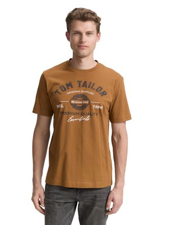 Tom Tailor Herren 1037735 T-Shirt, 25985-Deep Cognac, 3XL