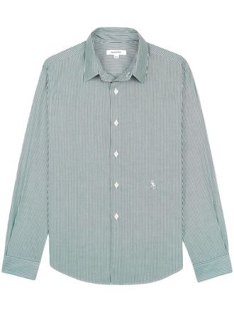 Sporty & Rich chemise SRC en coton &agrave; rayures - Vert