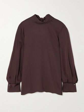 Theory Blouse En Soie &Agrave; Liens - Violet