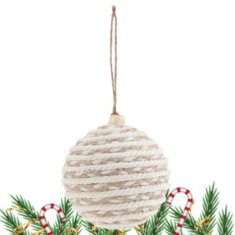 Generico Samtkugel - Christbaumkugel, saisonaler Ausstellungsanhänger, 8,9 cm, gewebte Kugel-Dekoration für Weihnachten für die Tür der Großen