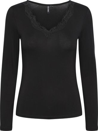 Pieces Pcbarbera Ls Lace Top Noos Bc