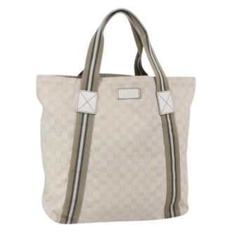 Gucci Pre-owned Canvas Tote Bag - - Pre-owned - Damen - Wei&szlig; - ONE SIZE