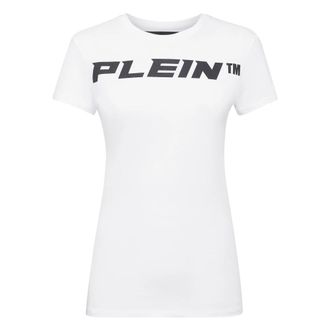 Philipp Plein T-shirt Rundhals Kurzarm - - Tops - Damen - Wei&szlig; - S