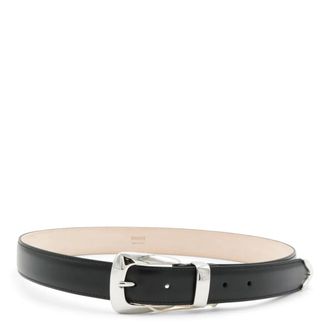 Khaite G&uuml;rtel - Black Leather Belt - Gr. 85 - in Beige - f&uuml;r Damen