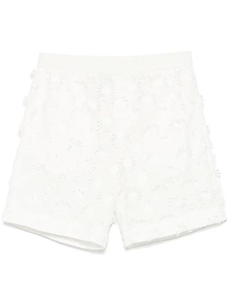Msgm short à motif brodé - Blanc