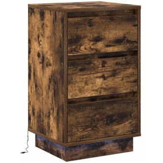 vidaXL Nachttisch mit R&auml;uchereiche 39 x 34,5 x 65 cm Holzwerkstoff Vidaxl