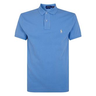 Polo Ralph Lauren Homme, Tops, Bleu, Taille: M Polo &agrave; Manches Courtes en Maille avec Logo Classique