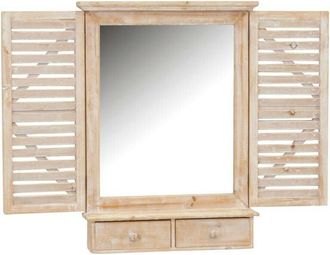 Aubry Gaspard Aubry Gaspard - Miroir fenêtre en bois avec tiroirs