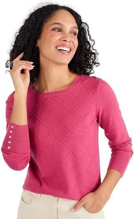 Damart Pull Motif Losanges Femme Rose Taille 42/44