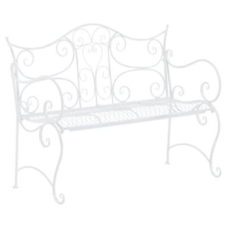 Clp Banc de jardin au style antique Tara en fer forg&eacute; Blanc