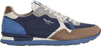 Pepe Jeans London BRIT Prints M Herren-Sneaker, Braun (Walnut Brown), Gr&ouml;&szlig;e 44, Braun Walnussbraun, 10 UK