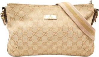 Gucci Sac bandouli&egrave;re Pre-owned en toile - Femme - Pre-owned - Beige - Taille: ONE Size