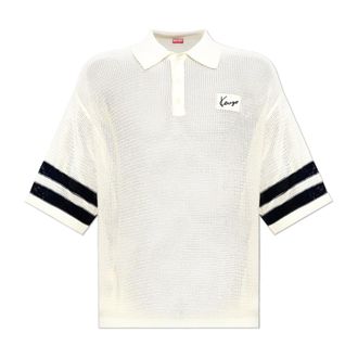 Kenzo Dekorativ gestricktes Poloshirt - - Tops - Herren - Beige - M