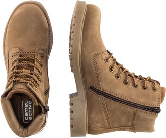 Camel Active Damen Schnürboot aus echtem Leder Cognac, womenswear-38