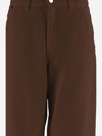 Haikure Womens Pants Ribbed Cotton Velvet Brown Trousers