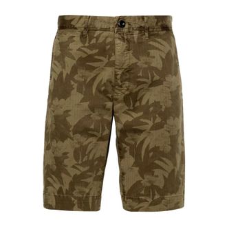 Incotex Printed Chino Shorts - - Shorts - Herren - Gr&uuml;n - W32