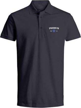 Jack & Jones Jprblaalfie SS Polo FST, Bleu Nuit, S Homme