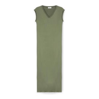 Motivi Langes Satin-Kleid - - Dresses - Damen - Gr&uuml;n - 2XS