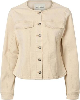 Rue de Femme RUE de Femme, Femme, Vestes, Beige, Taille: 40 FR Veste en jean