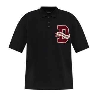 Dsquared2 Homme, Tops, Noir, Taille: 3XL Polo avec logo brod&eacute;