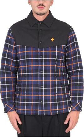 Marcelo Burlon Homme, Chemises, Multicolore, Taille: S Cross Check Padded Overshirt