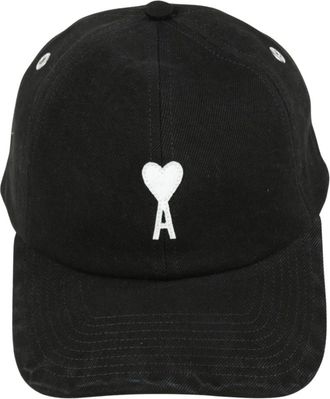 Ami Homme, Accessoires, Noir, Taille: ONE Size Casquette Ami de Coeur