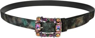 Alma En Pena Alma EN Pena, Femme, Accessoires, Vert, Taille: S Jewelled Buckle Belt