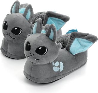 Corimori Süße Plüsch Hausschuhe (10+ Designs) Drache Spark SlipperEinheitsgröße 25-33,5 Unisex Pantoffeln Schwarz