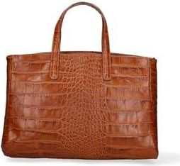 Gave Lux Sac à main pour femme en cuir véritable Made in Italy 38 x 24 x 16 cm, Cuir foncé, Taille unique