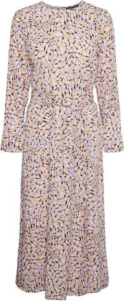 Pieces Womens PCBERNICE LS Ankle Dress BC Kleid, Papaya/AOP:Graphic, S