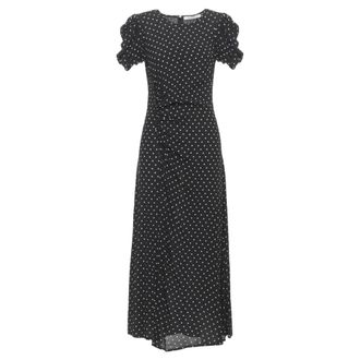 Mar De Margaritas Femme, Robes, Noir, Taille: 42 FR Robe Midi En Viscose &Agrave; Col Rond